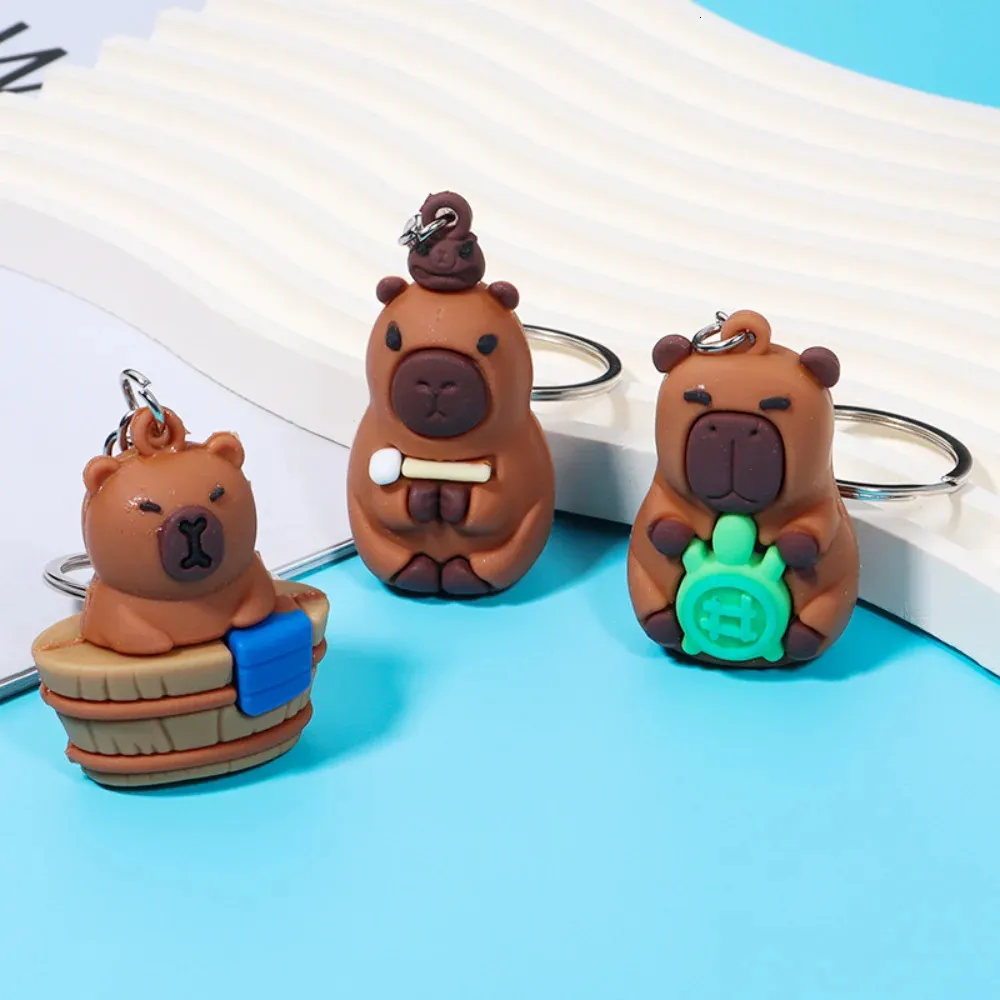 Cute Capybara Keychain Doll, Capibala Pendant for Cycling Backpack, Key ...