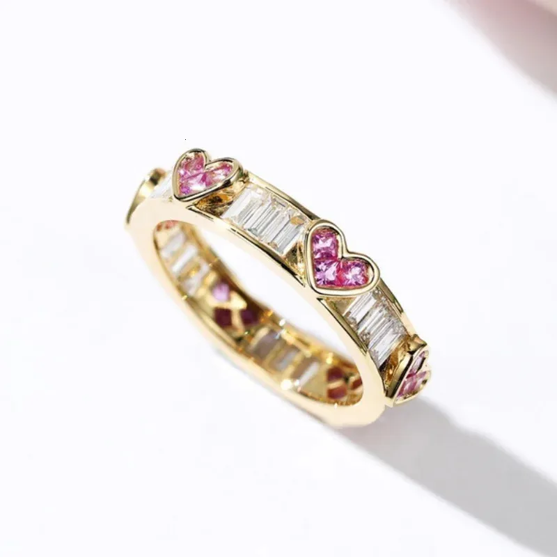 Colorful Sparkling Cubic Zirconia Women's Ring Gold Daily Fashion ...
