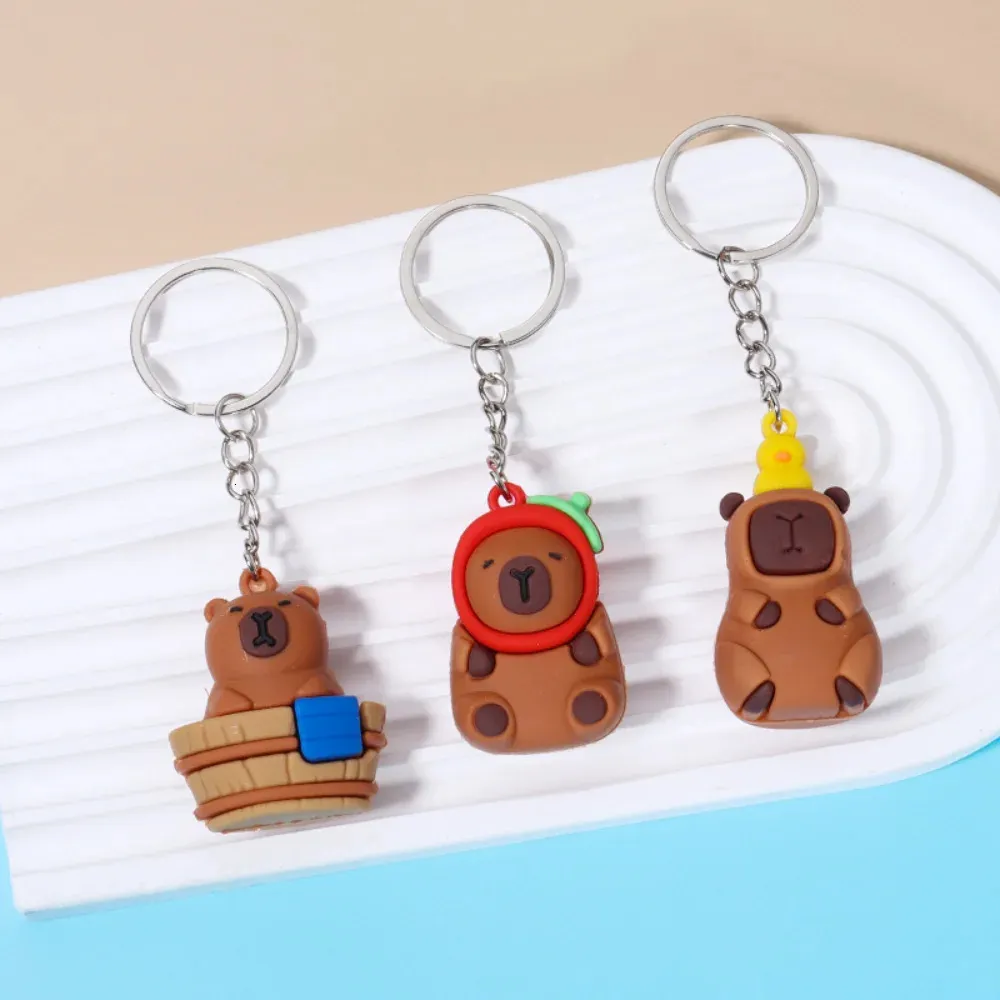 Cute Capybara Keychain Doll, Capibala Pendant for Cycling Backpack, Key ...