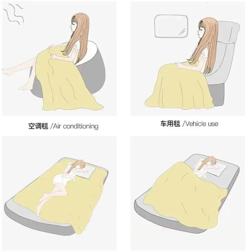 Soft Cozy 100% Cotton Throw Blanket, Wide Plain Knitted Sofa Bed Cover ...