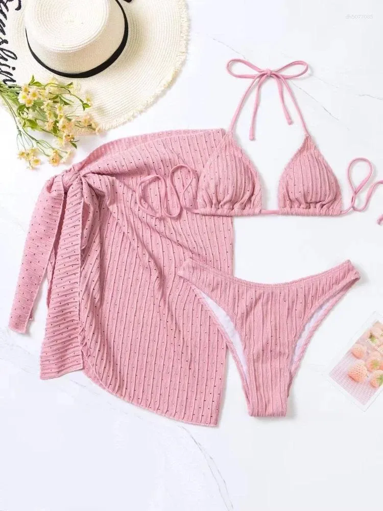 2025 Women's Sleeve Bikini Set With Thong, Micro Bikini, And Sarong ...