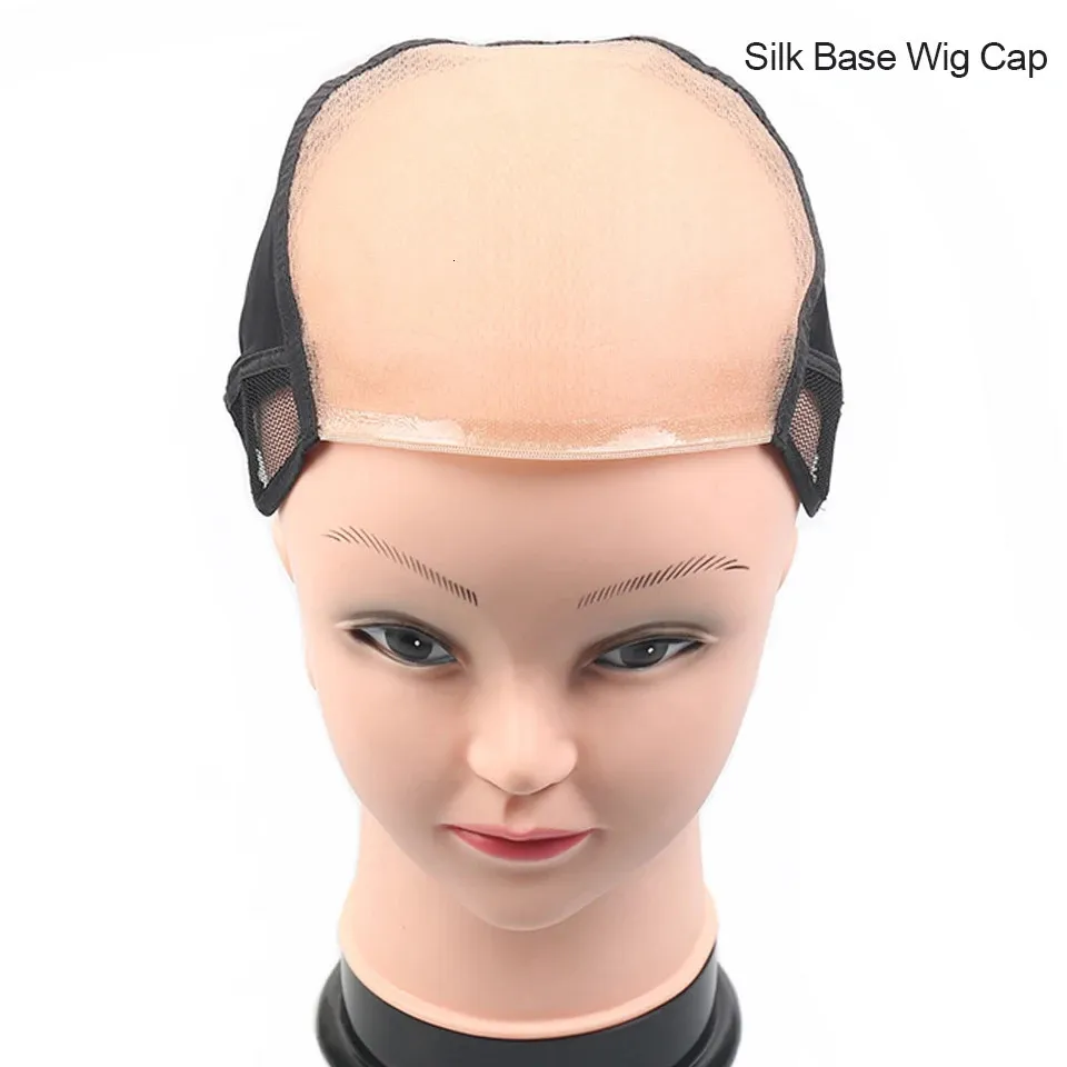 2 Layers Silk Base Closure Wig Cap 6x6 Lace Frontal Closure Base Wig ...
