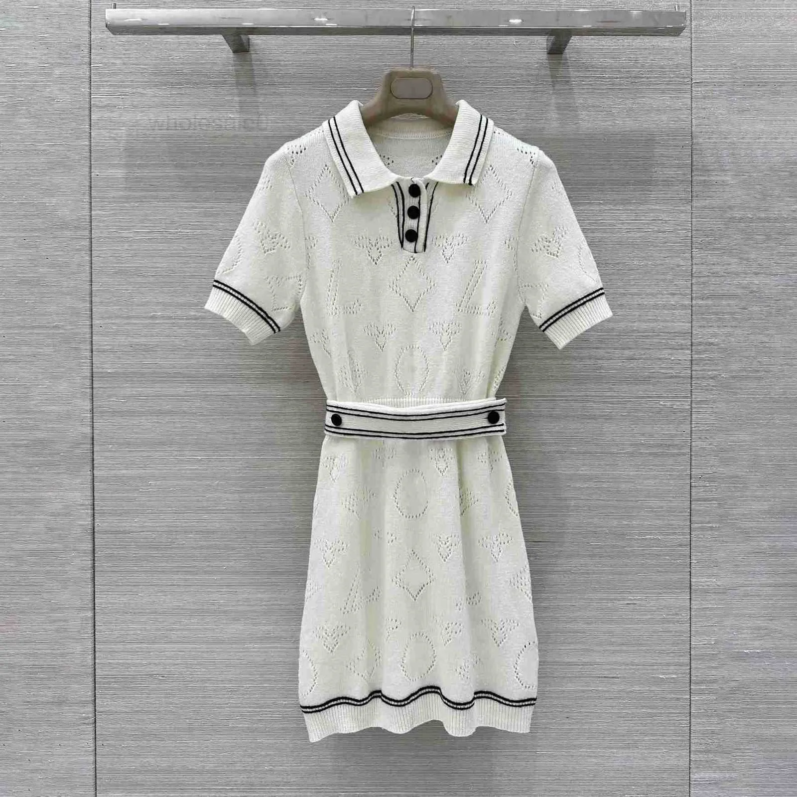 Casual Designer Dress: Women's Fashion Summer Skeleton Letter Knit Polo ...