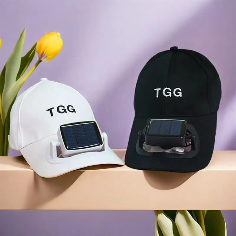 Solar Fan Cap Hats Ball Caps Fashion Accessories Solar Energy Power Sun ...