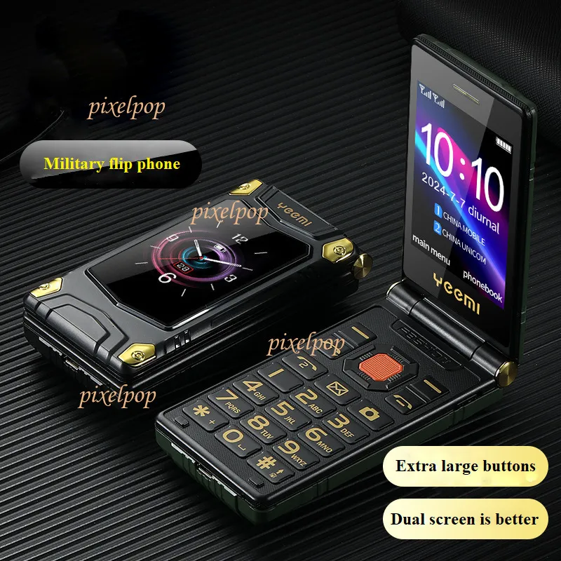 4G Full Netcom Cross Border New Double Screen Mobile Phone Flip Phone ...