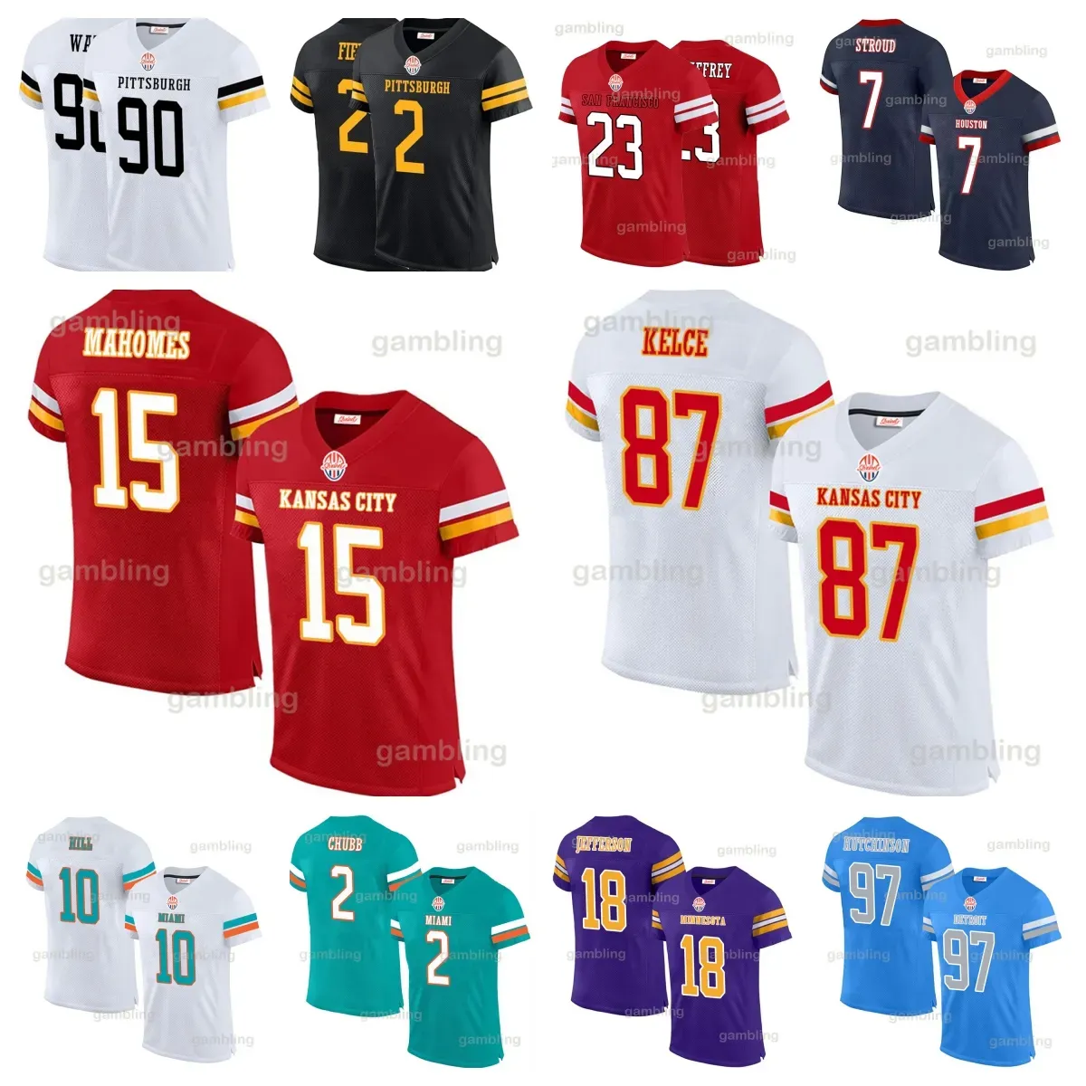 Kansas City Chiefs American Football Shirts Featuring Patrick Mahomes ...