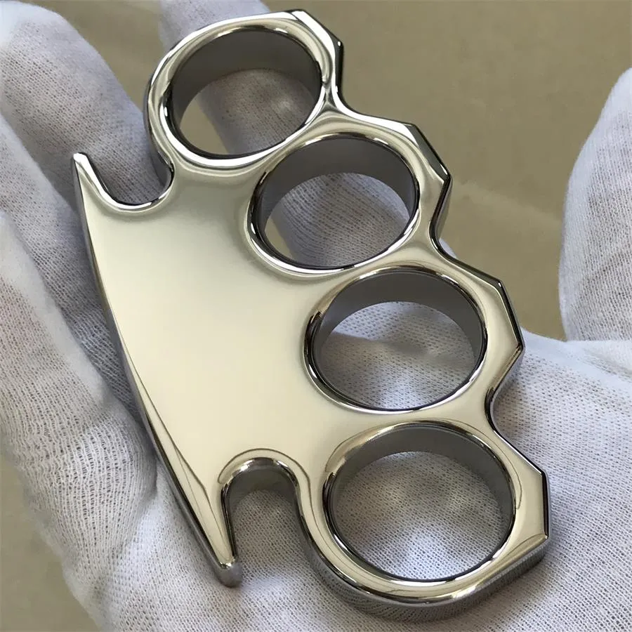 Mirror Polishing Classic Steel Knuckle Duster Outdoor Self Defense EDC ...