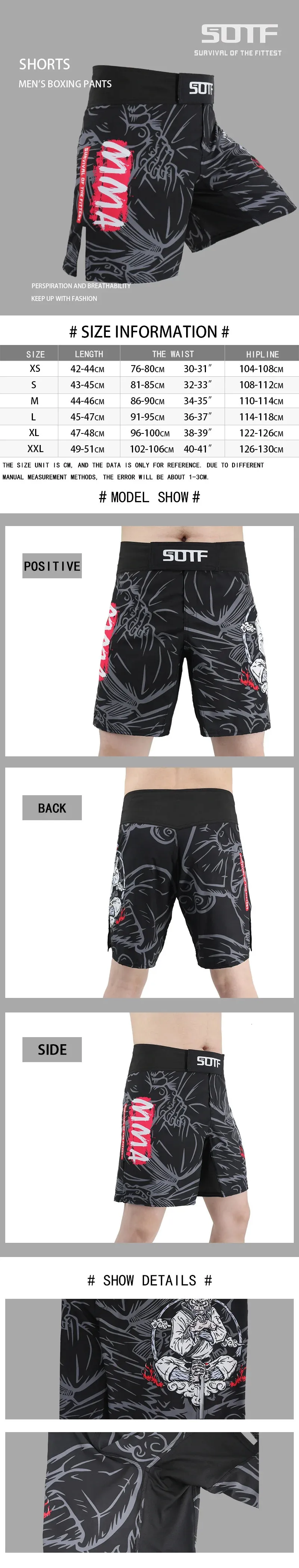 Boxing Shorts Clothing Mma Muay Thai Taekwondo Suotf Mens Boxing ...