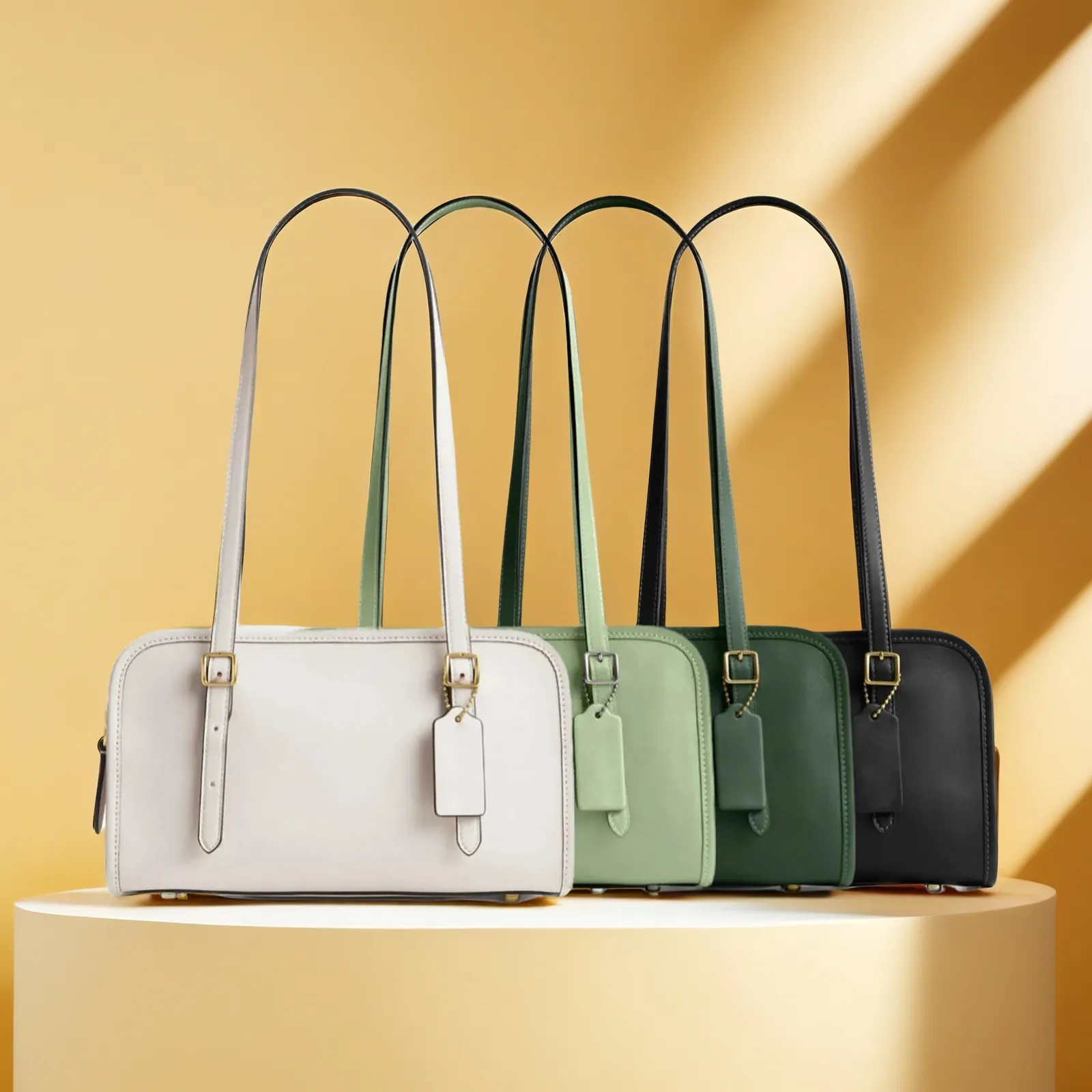 Luxurys Leather Shoulder Bag Womens Designer Zip Swing Purse With ...