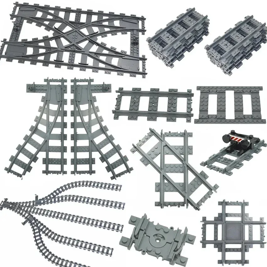 Moc City Train Rail Tracks: Straight, Crossing, Uphill, Flexible ...