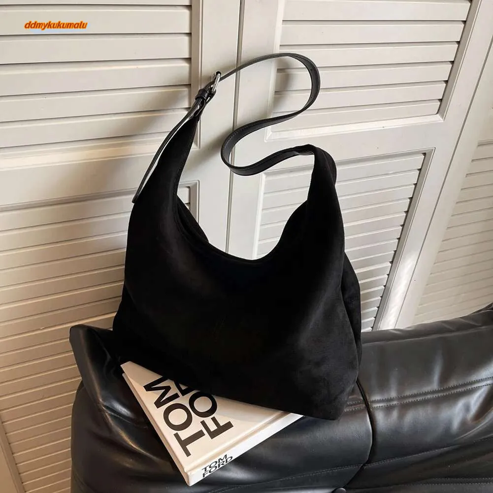 Women Suede Shoulder Crossbody Bag with Hasp Closure and Polyester ...
