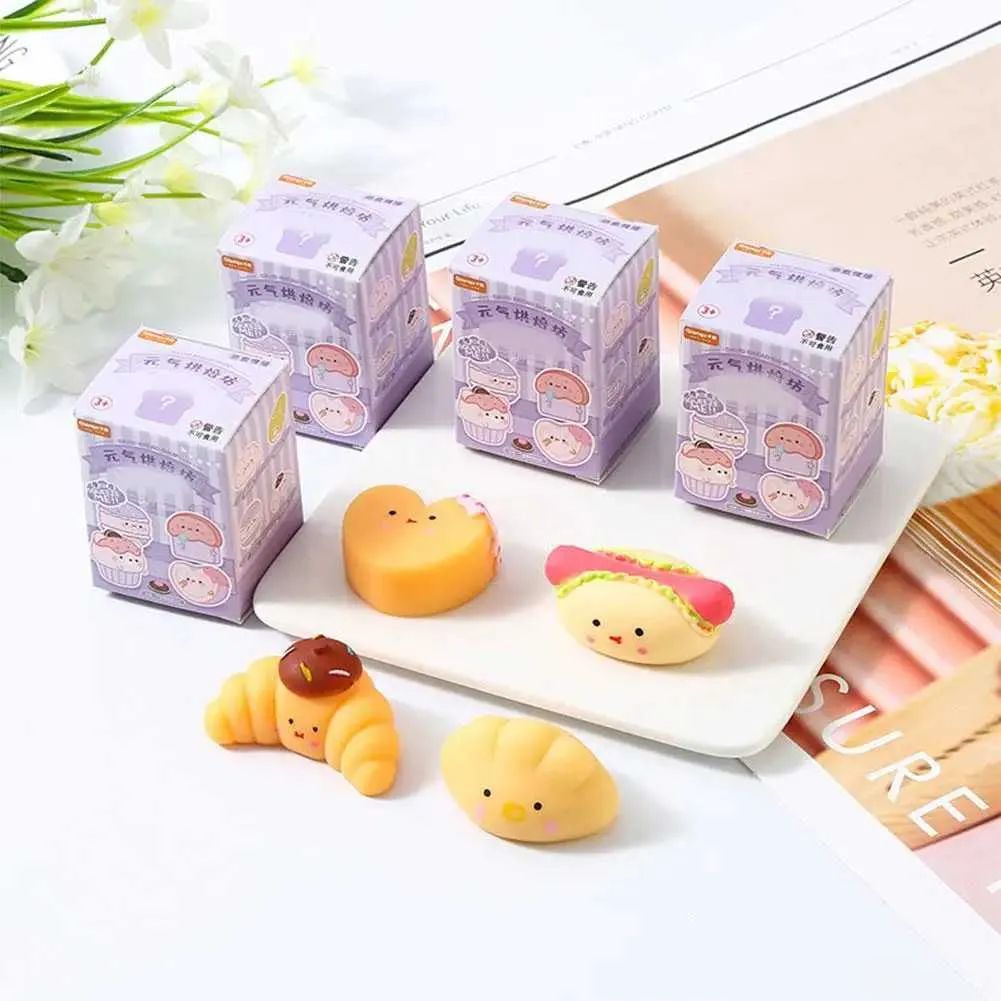 Kawaii Stress Relief Blind Box Toys - Cute Bread & Baked Goods Squishy ...