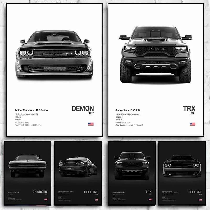Dodge Challenger SRT Hellcat Redeye Poster Print... From Uk_hereford ...