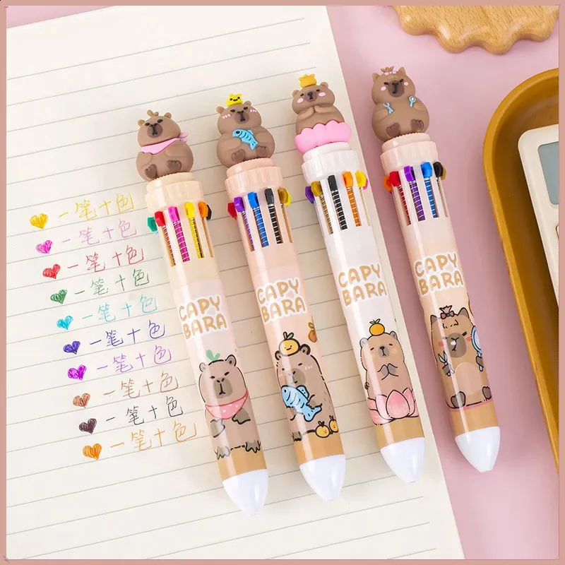24 Pack Creative Capybara Animal Ten Color Ballpoint Pens As Perfect ...