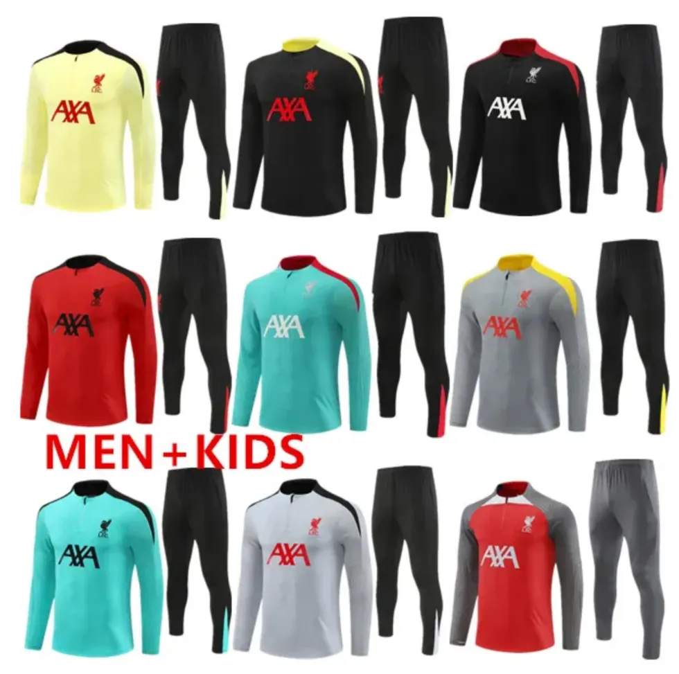 Tracksuit Kit For Men & Kids Half Zip Jersey Training Suit Football ...