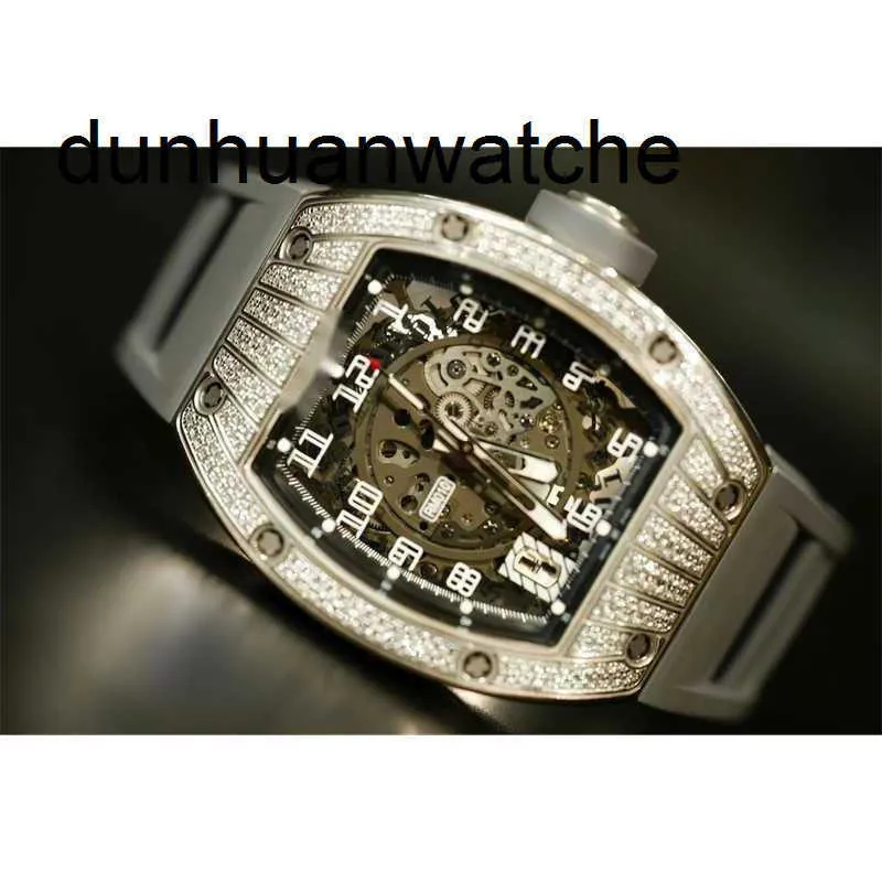 18k White Gold Skeleton Diamond Watch With Diamonds And Swiss Cal.005 S ...