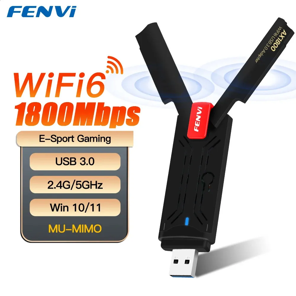Dual Band Wireless USB Adapter, WiFi 6 Compatible, High Speed Network ...