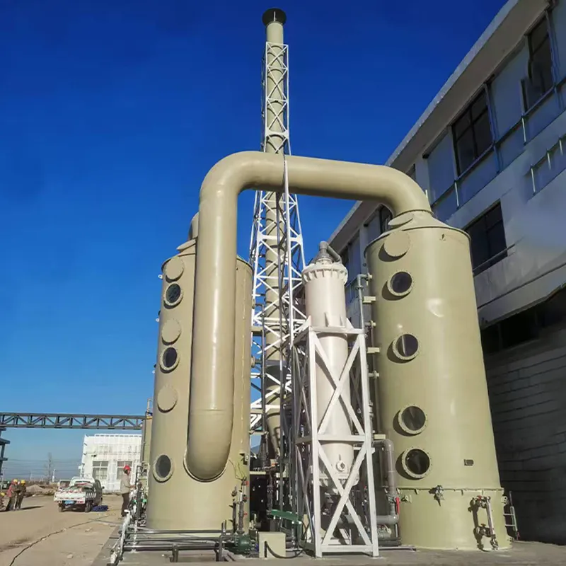 Fiberglass Spray Tower Scrubbers Industrial Gas Reboiler & Condenser ...
