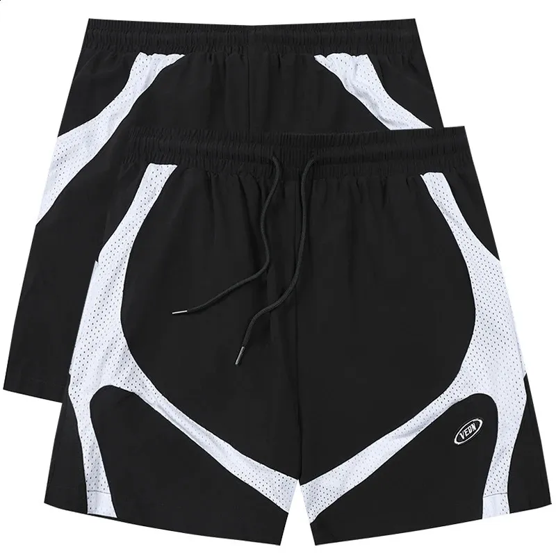 Men's Stretch Training Shorts With Mesh Panels – Breathable Capri ...