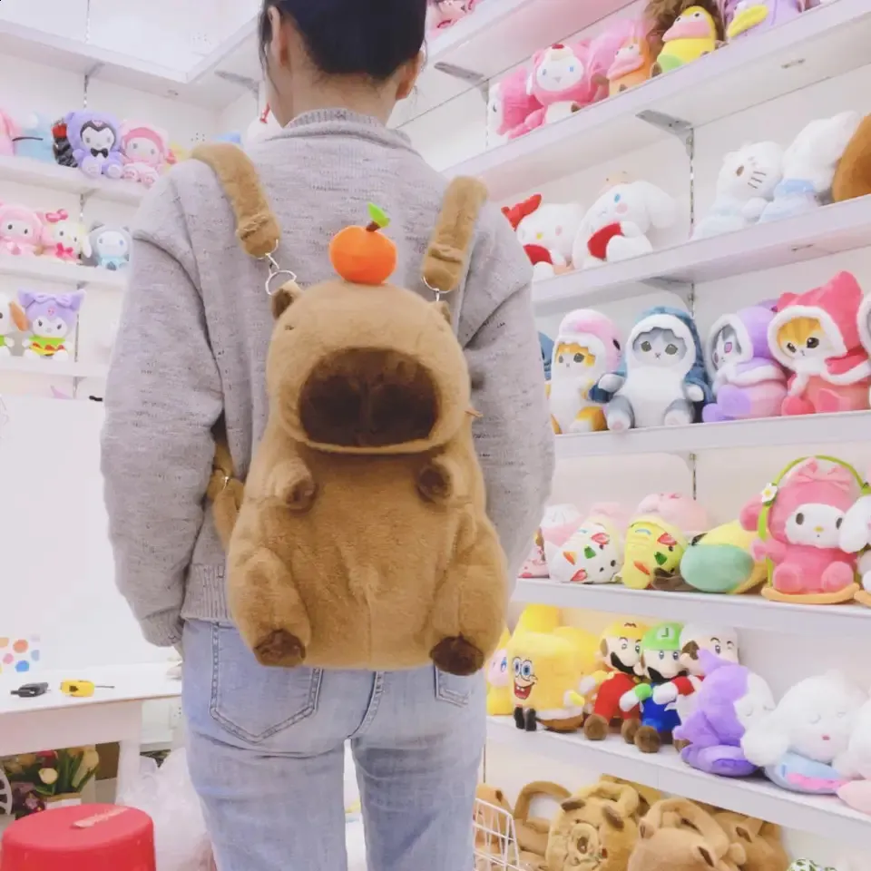 Cute Plush Backpack Kawaii Animal Plushie Shoulder Bag, Mini Knapsack ...