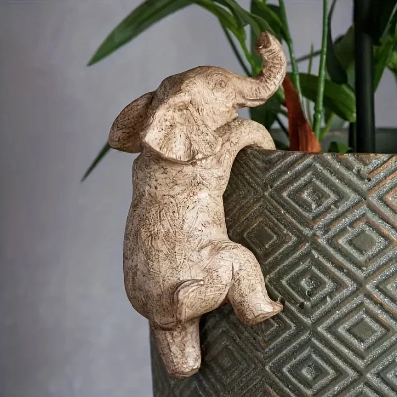 Charming Elephant Hanging Elephant Flower Pot For Balcony And Garden ...