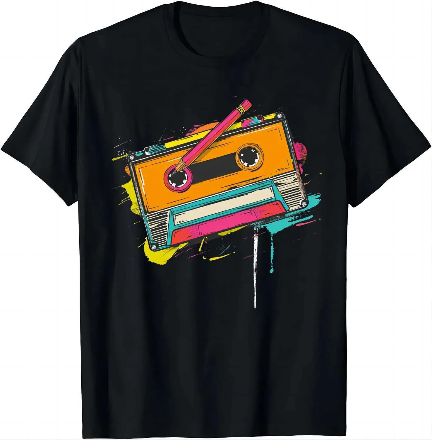 Wholesale Made In The 80s Shirt Retro Cassette Tape Graphic Tee Vintage ...