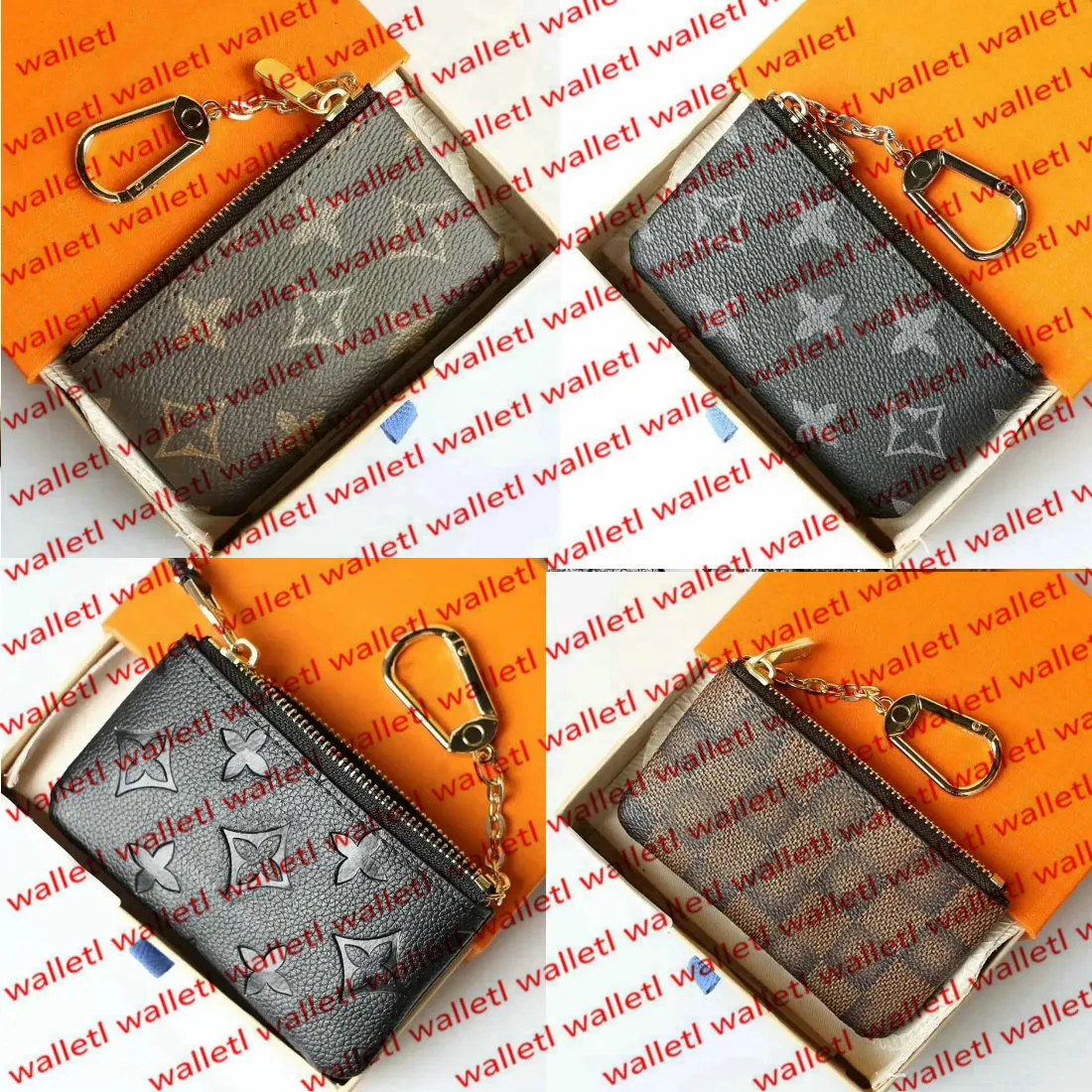 Mini Keychain Coin Purse Designer Key Wallet Credit... From Walletl ...