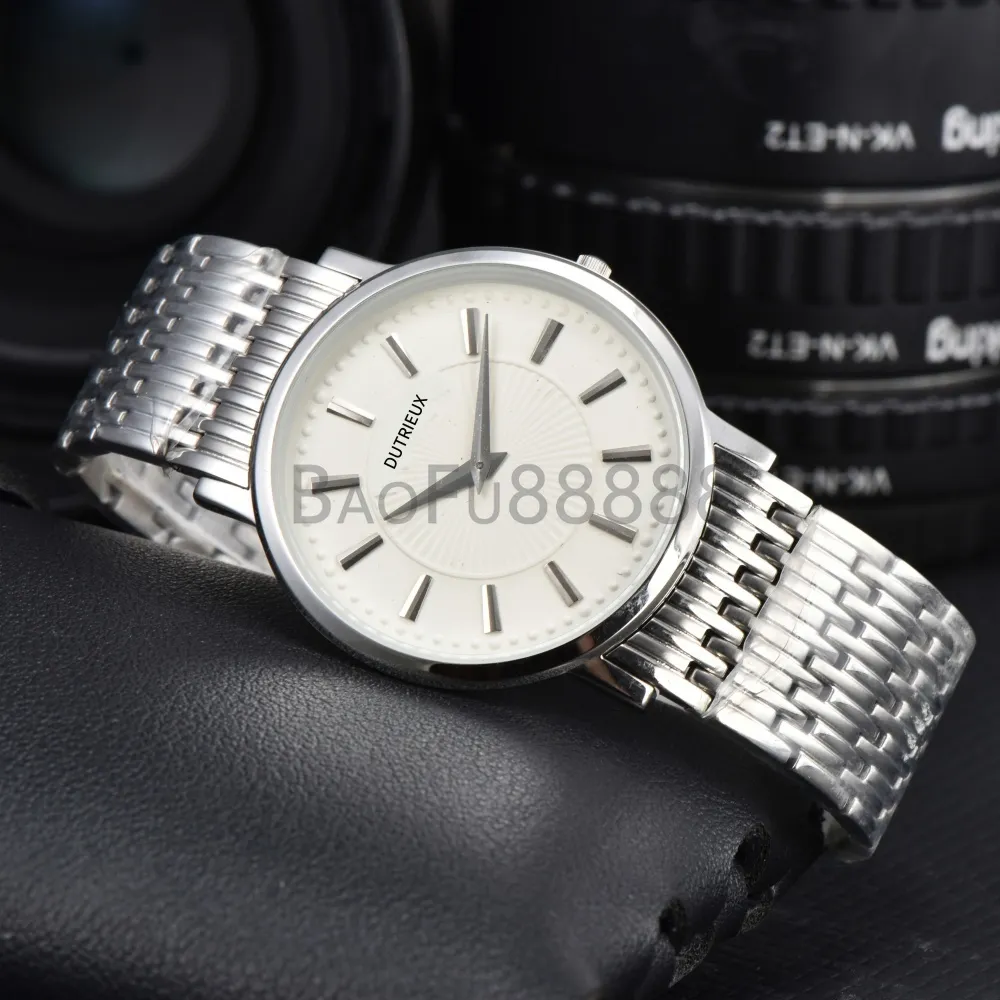 Luxury Japanese Quartz Men's Silver Watch Super Thin Case, Full ...
