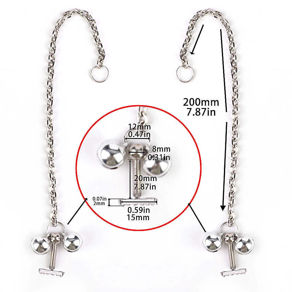 Wear breast clips leather and stainless steel metal stimulation chest ...