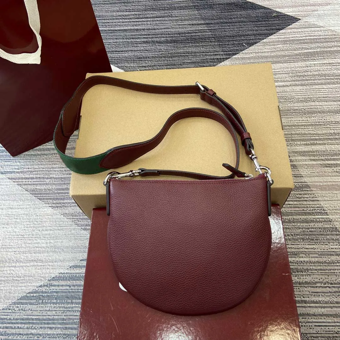 Luxury Genuine Leather Men's Dark Green Crossbody Bag With Adjustable Shoulder Strap ...