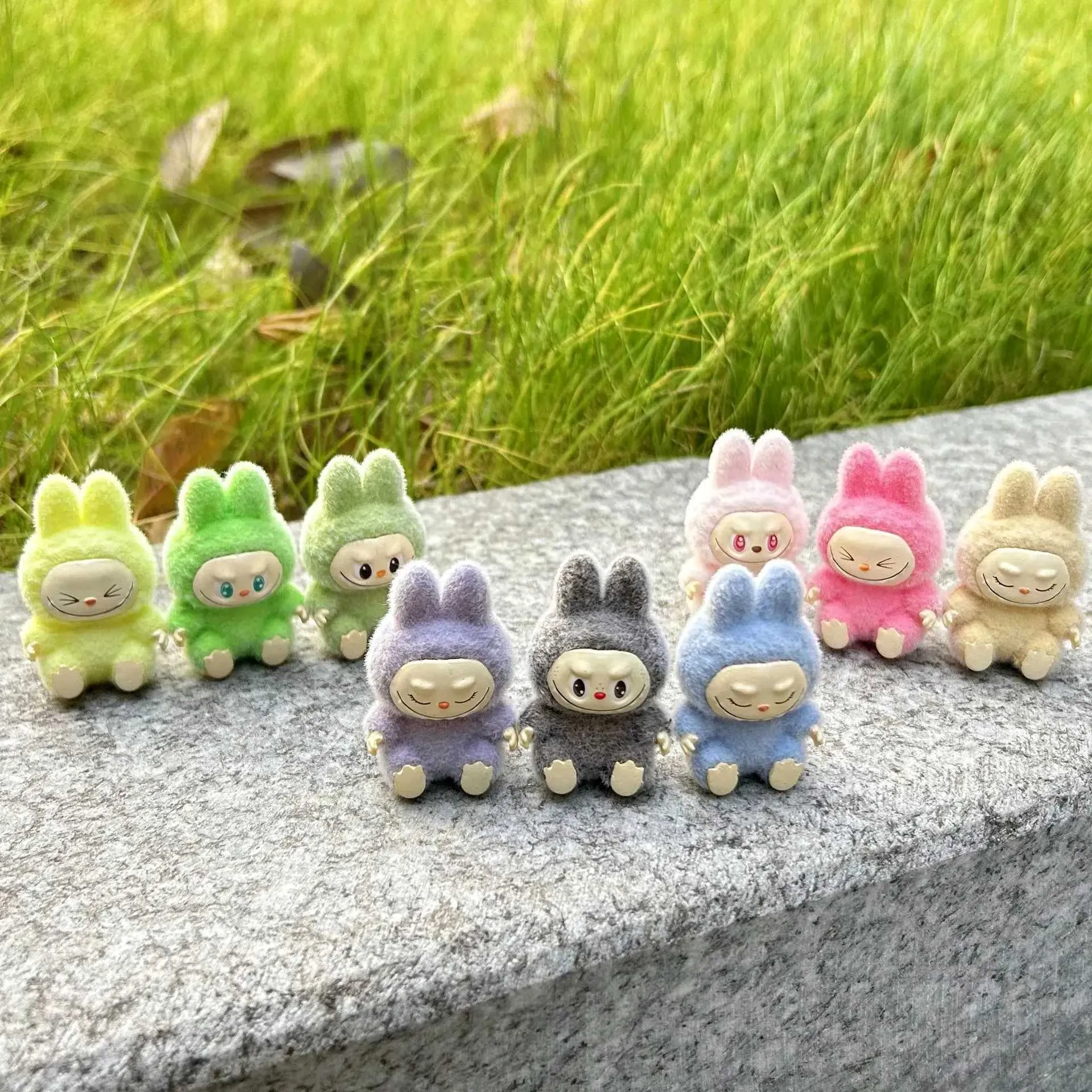 Kawaii Dolls For Craft Projects Series 4cm Cartoon Labubu Plush Pattern ...