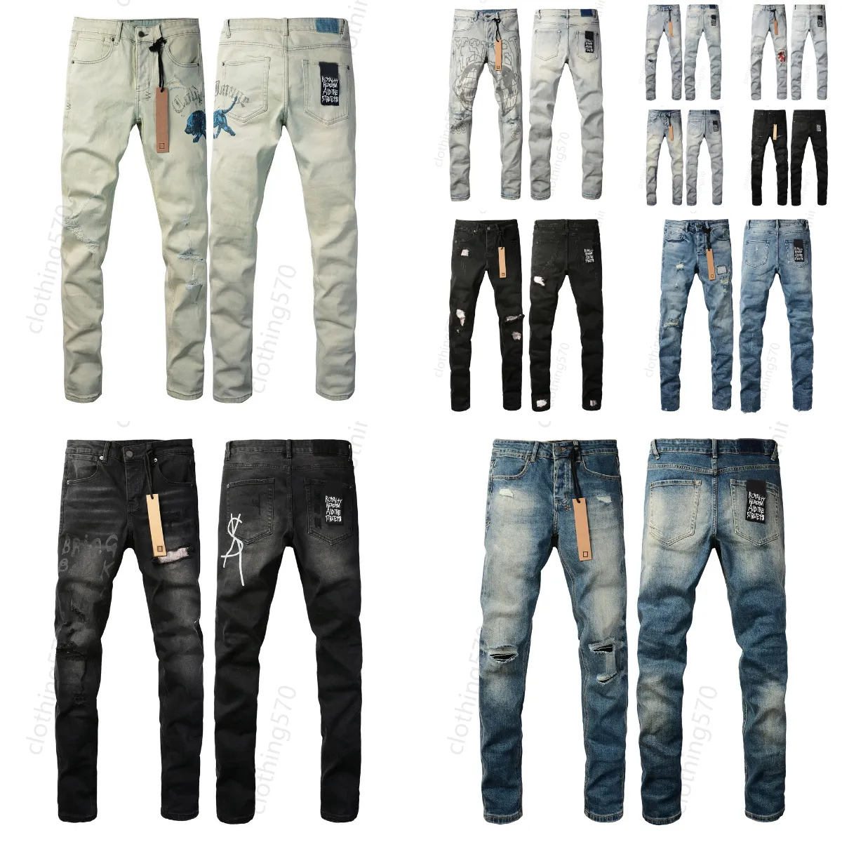 High Quality Designer Ksubi Grey Denim Topman Jeans For Men Ripped ...