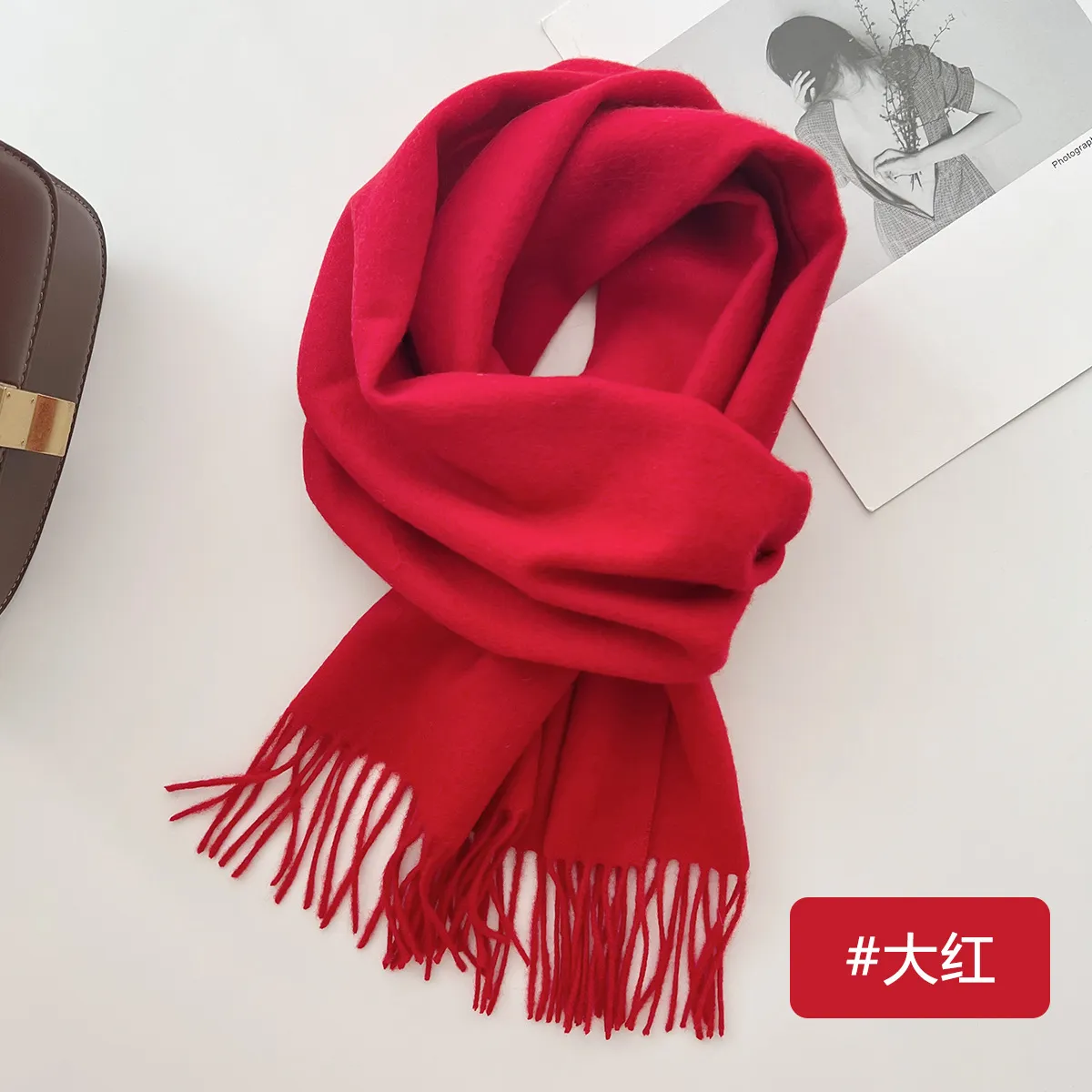 Warm Wool Blend Neck Scarf For Autumn And Winter Cozy Scarf For Couples ...