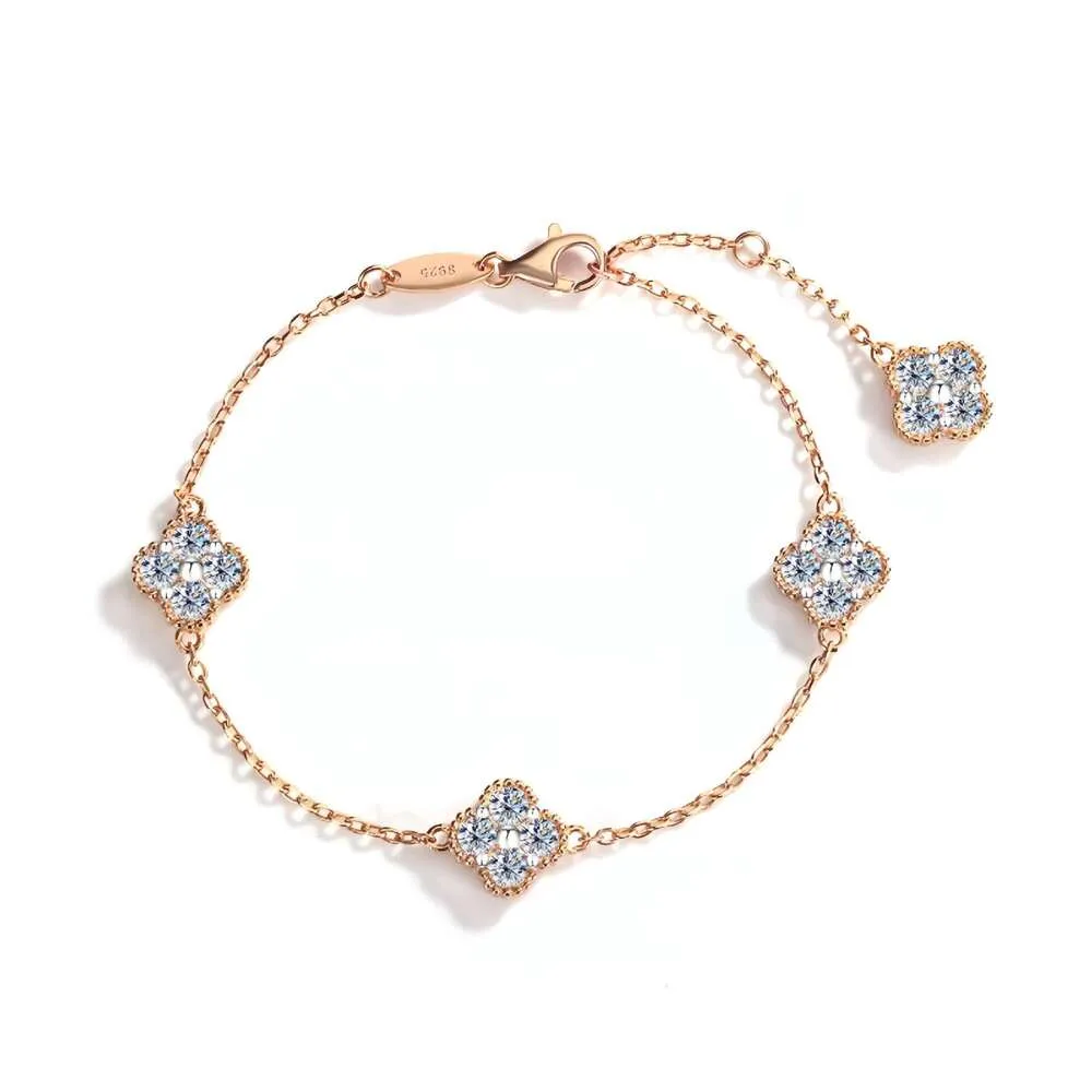 Gold Plated Sterling Silver Moissanite Tennis Bracelet for Women, VVS ...