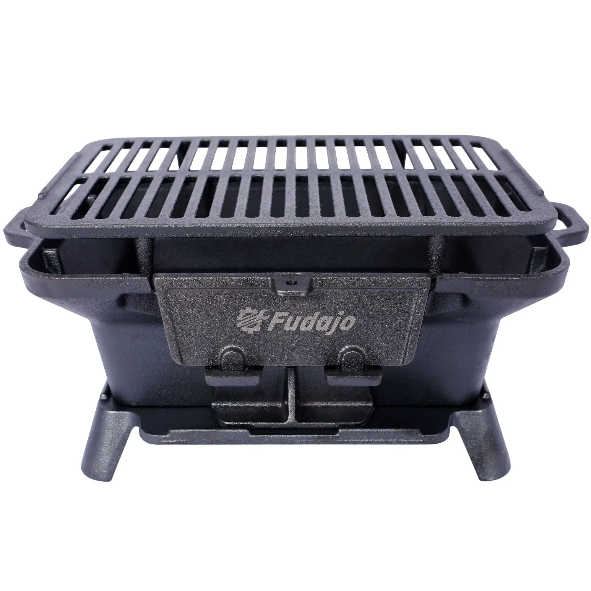 Oval Cast Iron Grill Outdoor, Portable Charcoal Grill And Tabletop Cast ...