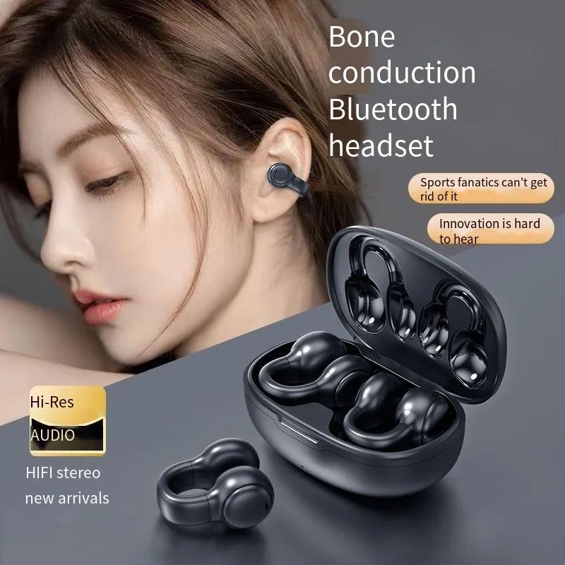 2025 New Wireless Clip On Bone Conduction Bluetooth Earphones For Noise ...