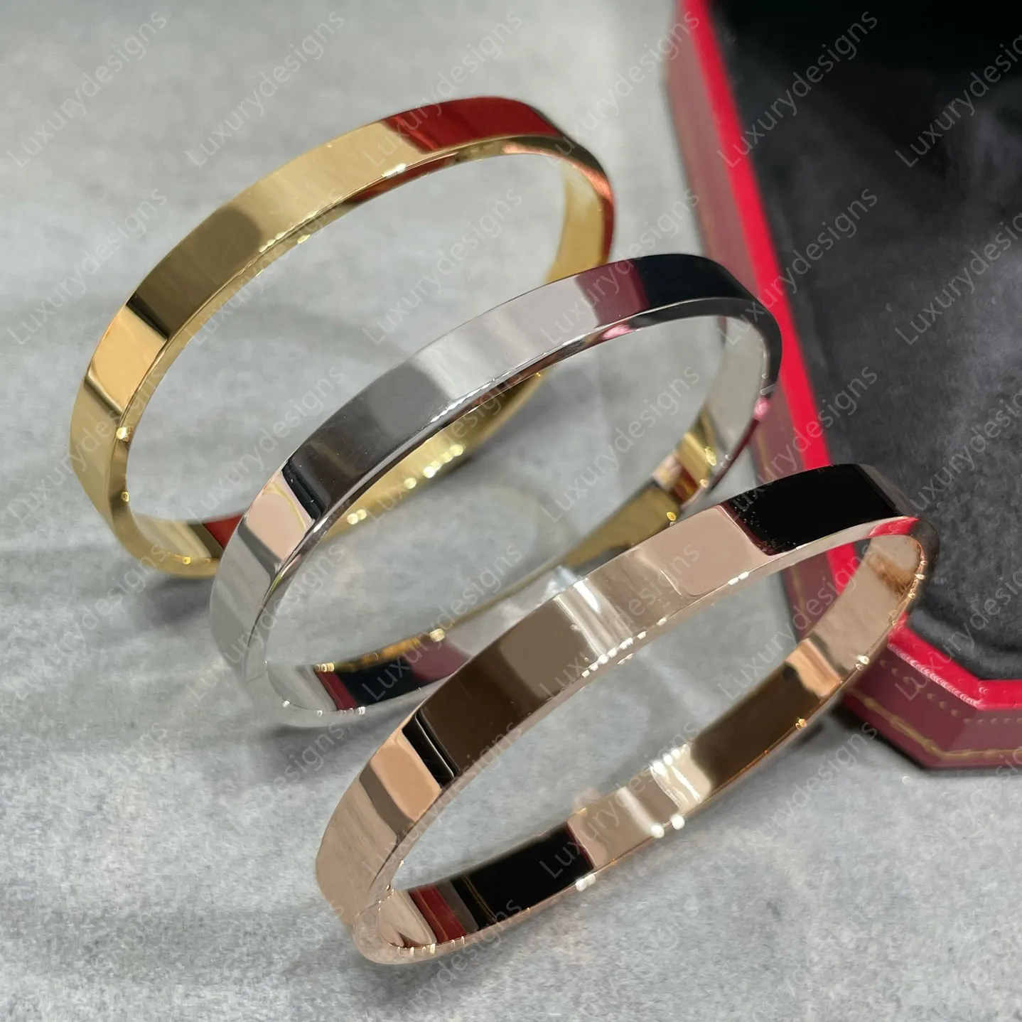 Sterling Silver Cuff Bangle Bracelets: 18K Gold Plated Screw Cuff ...