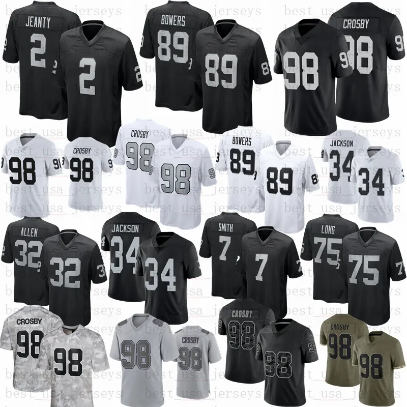 Maxx Crosby Brock Bowers 2 Ashton Jeanty Football Jersey Geno Smith Bo ...