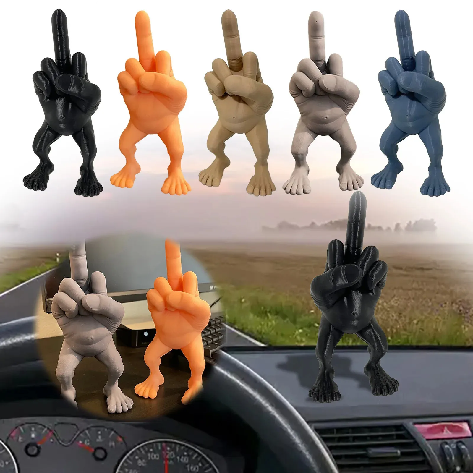 3D Printed Middle Finger With Characters Character With Legs Perfect ...