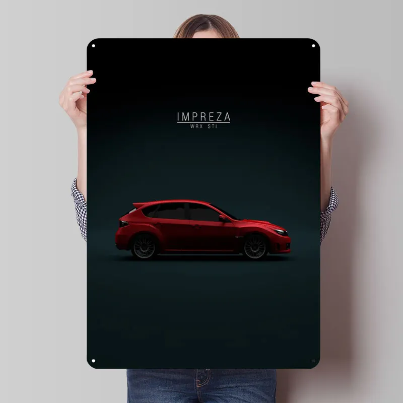 Custom Subaru Impreza WRX STI Metal Sign Classic Poster Art Of Cars For ...