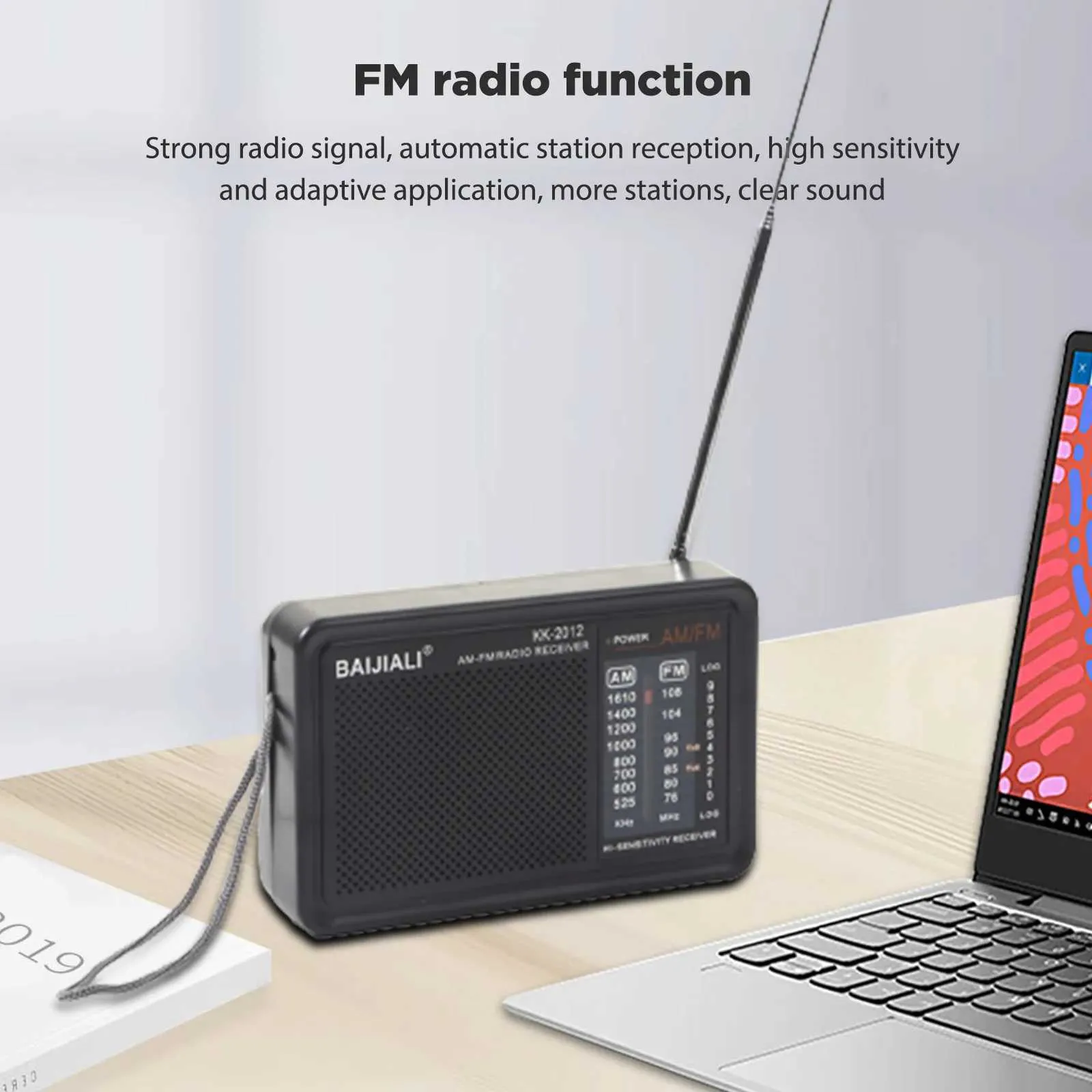 Retro FM Radio Receiver With Telescopic Antenna & Wireless Charging ...