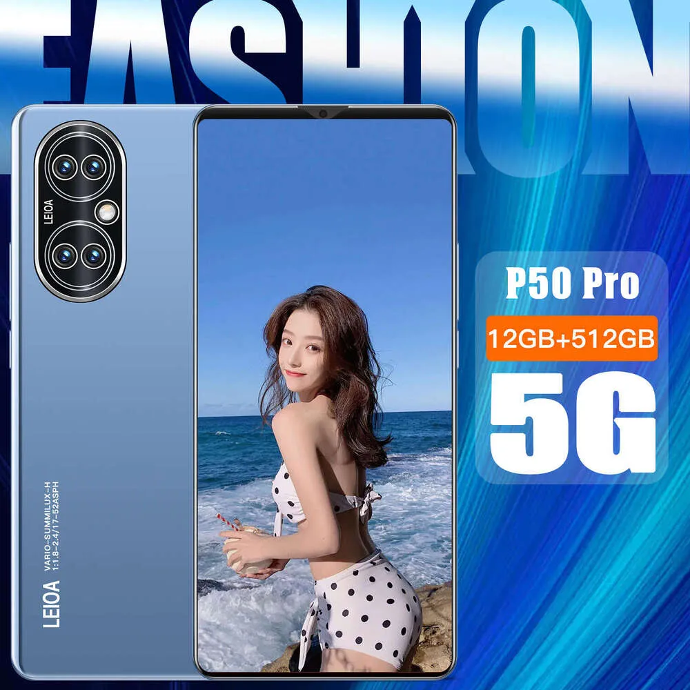 2025 P50Pro New Smartphone 6.1 Android 10 Global Version Core Large Unlock Touch Screen Phone ...