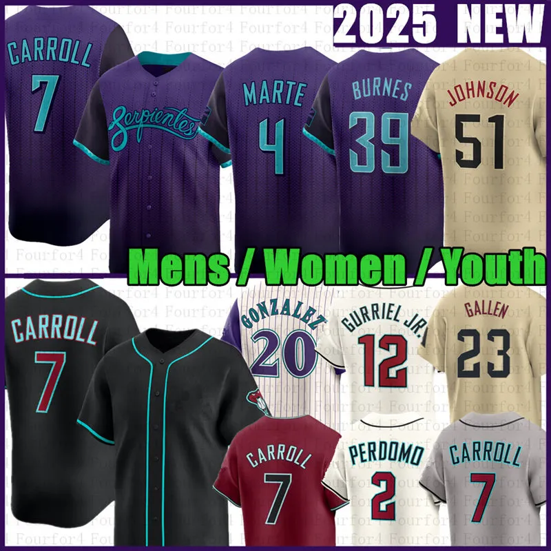 7 Corbin Carroll Baseball Jersey Randy Johnson Ketel Marte Geraldo ...