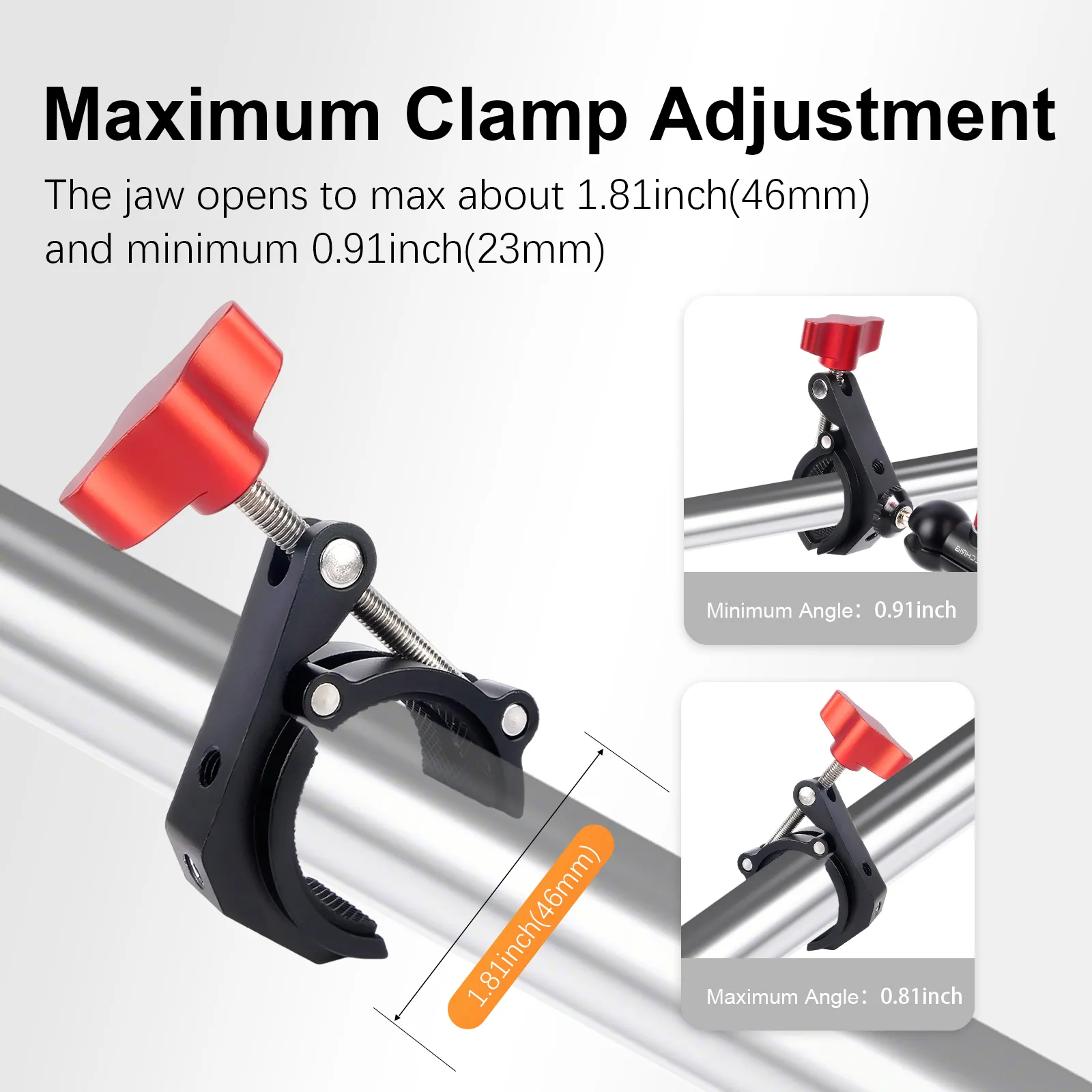 Handlebar Mount Clamp Kit with 360° Magic Arm for Hero 13/12/11/10, DJI ...