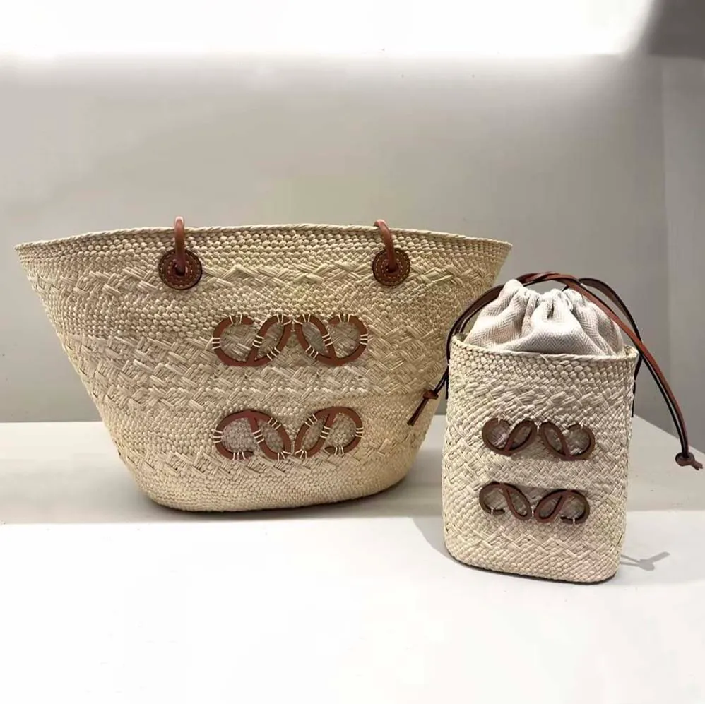 Designer Straw Handbags: Woven Shoulder Bag Tote Large Capacity Beach ...