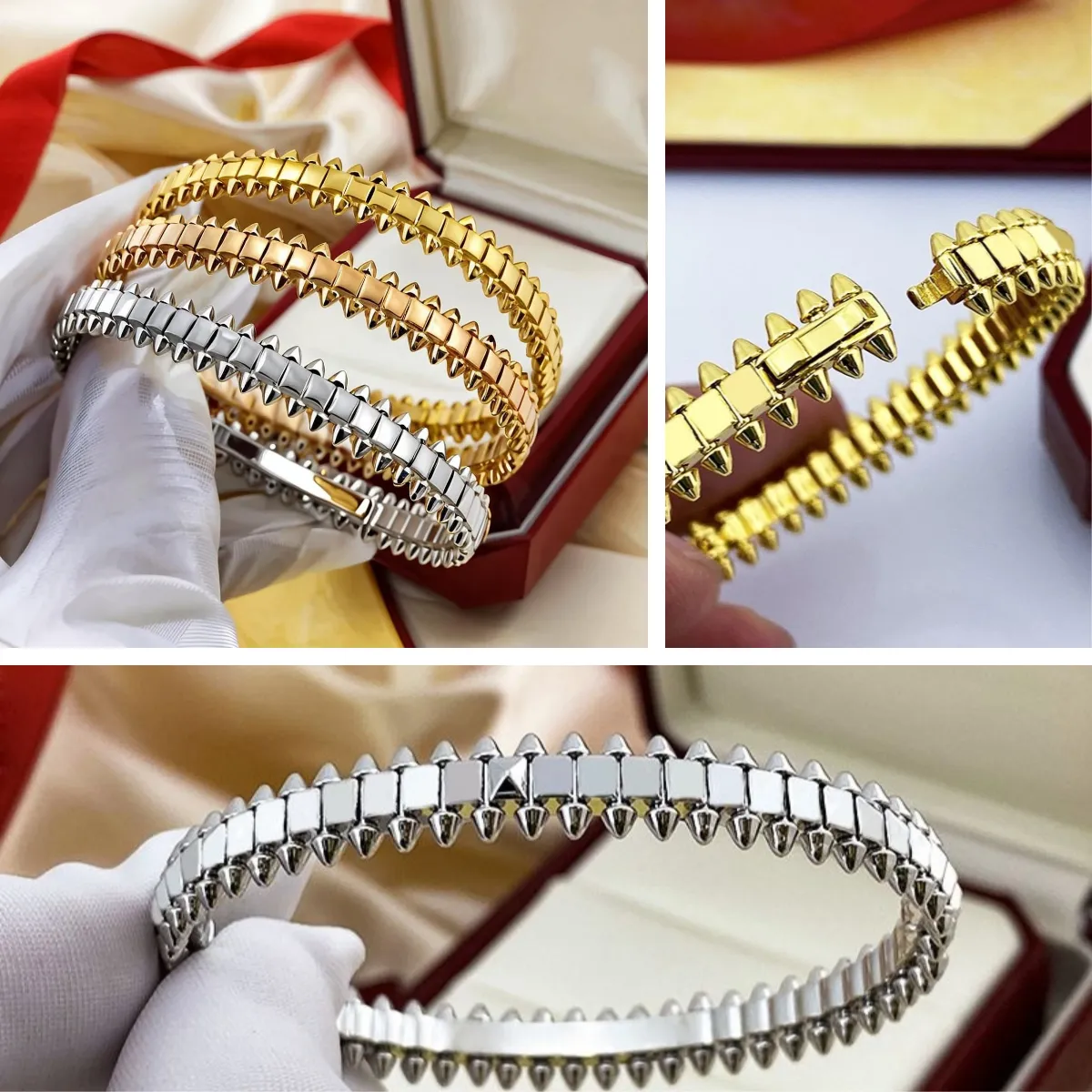 Designer Bracelet Collection: Titanium, 18K Gold Plated, & Silver ...