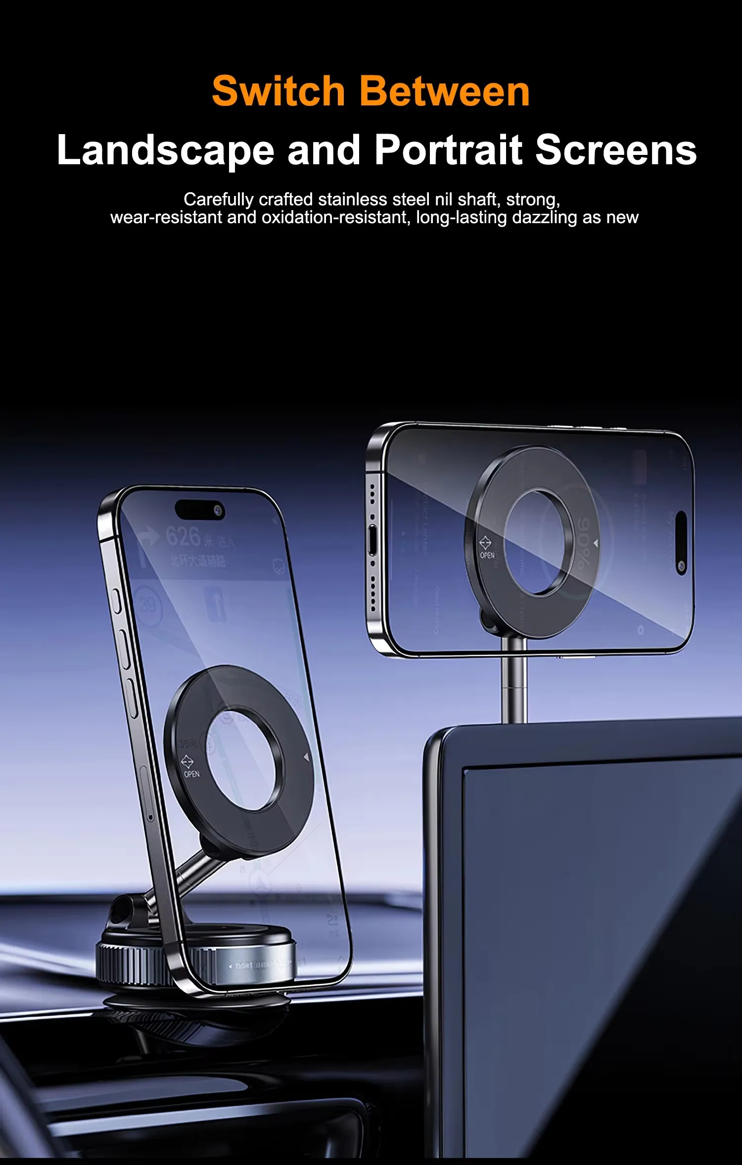 Original K007 Factory Strong Magnets Car Mobile Stand Universal 360 ...