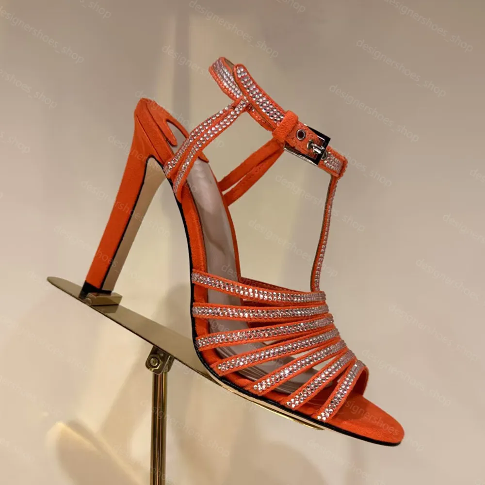 Bulk Jerry Crystal Womens T Strap Sandals Chunky 105mm... At Only $70. ...