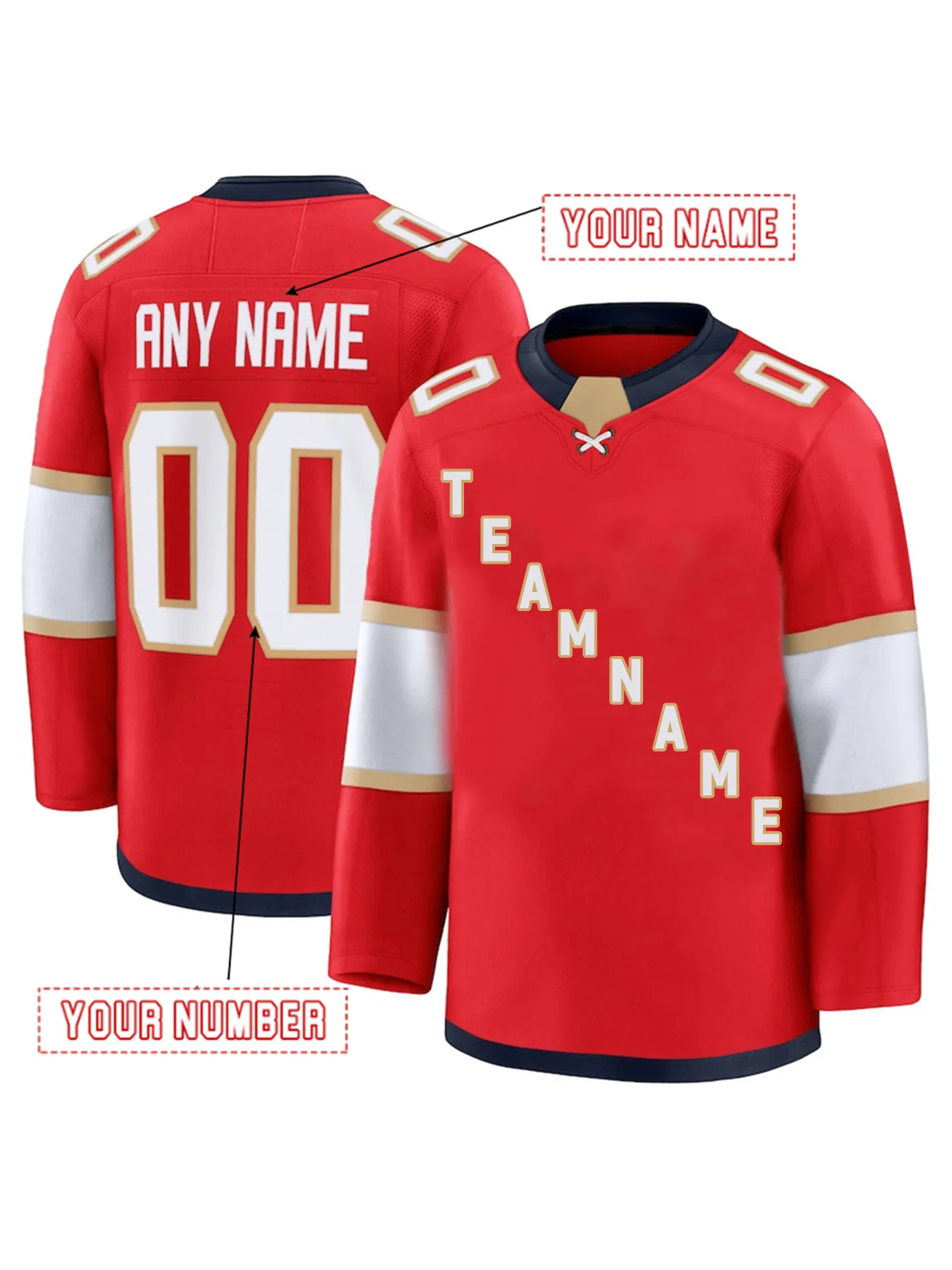 Brad Marchand Custom Hockey Jerseys Any Name & Number Barkov, Bobrovsky ...