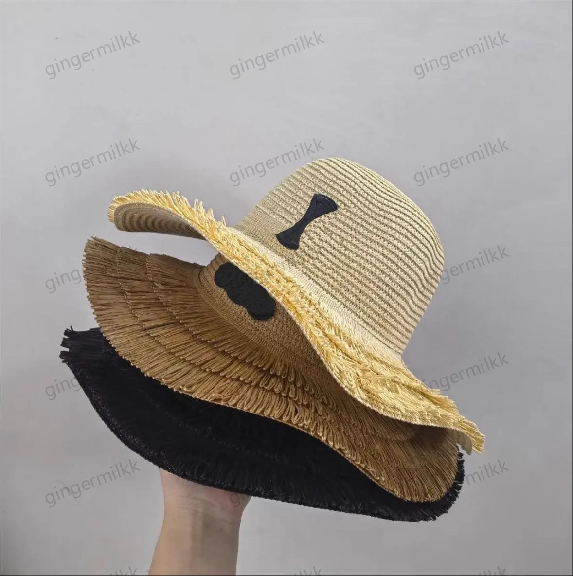 Designer Straw Wide Brim Hats For Women And Men ... From Gingermilkk ...